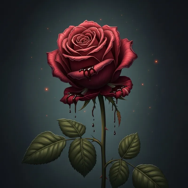 Corrupted Rose: Dark Magic Withered Beauty | AI Art Generator | Easy ...