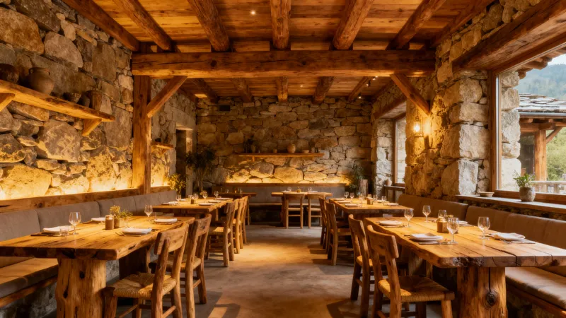 Beautiful Rustic Restaurant Interior Design | AI Art Generator | Easy ...