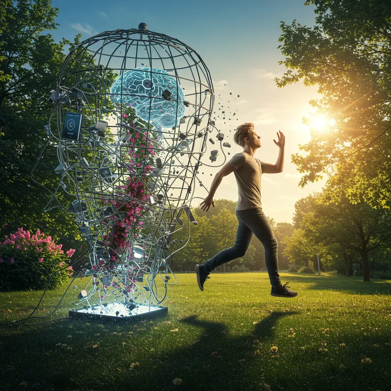 Free Your Brain from Digital Addiction | AI Art Generator | Easy-Peasy.AI