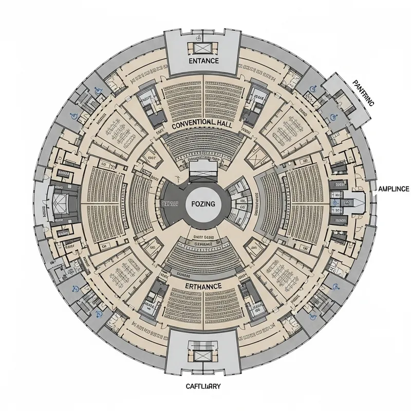 Circular Floor Plan for Conventional Hall Designs | AI Art Generator ...