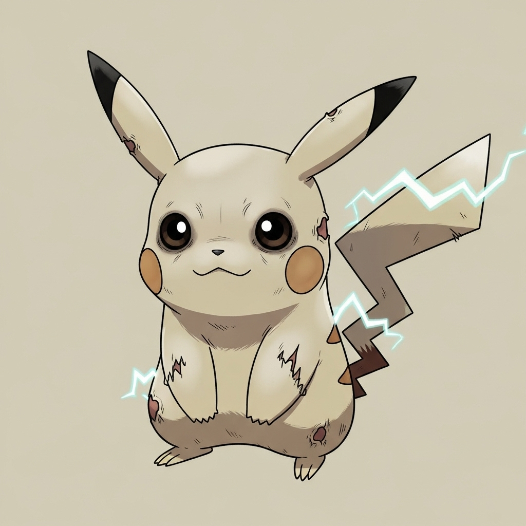 I Made An Ai Sticker Of Pikachu Kicking A Bucket