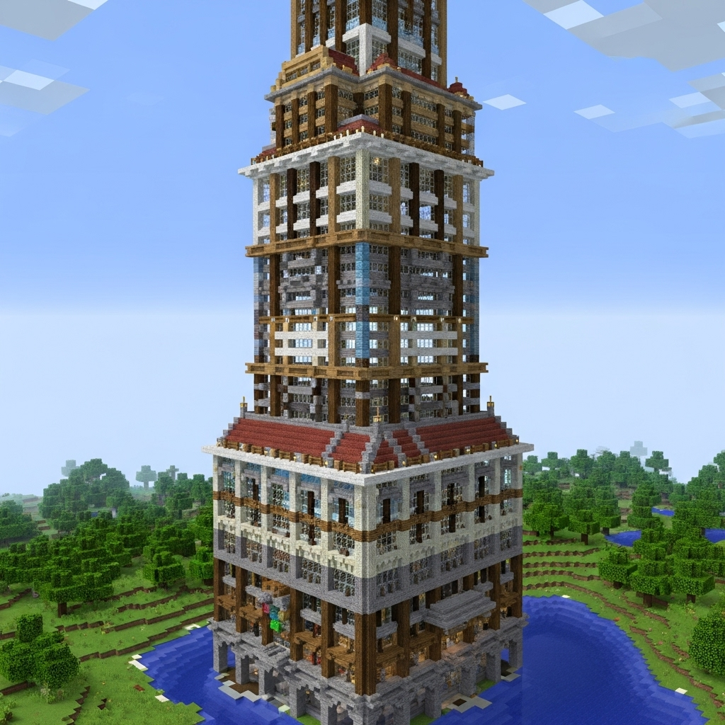 Skyskraper Tegninger Minecraft