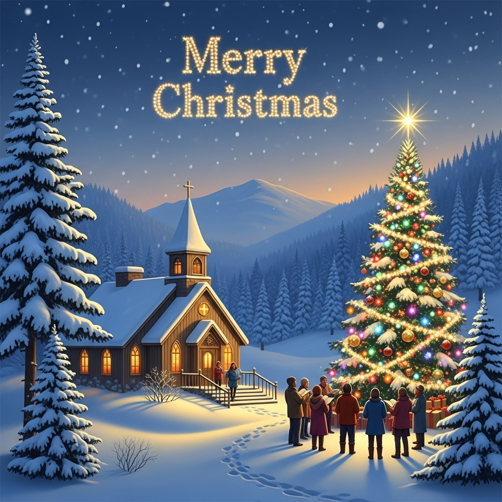 Christian Christmas Datamaskin Bakgrunner