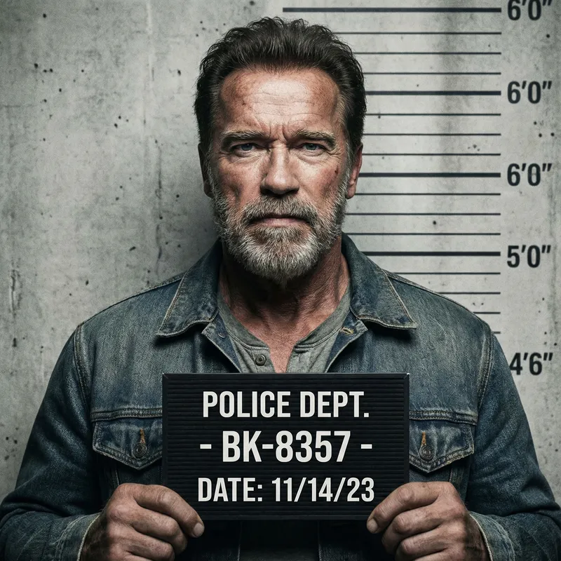Rugged Middle-Aged Man Mugshot | AI Art Generator | Easy-Peasy.AI
