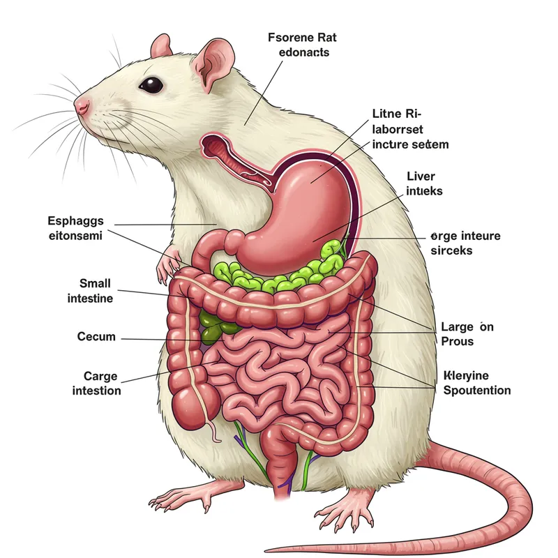 Colorful Digestive System of Albino Rat | AI Art Generator | Easy-Peasy.AI