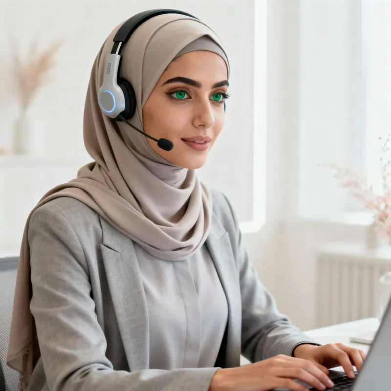 Stylish Hijab-Wearing Virtual Assistant Imagery | AI Art Generator ...