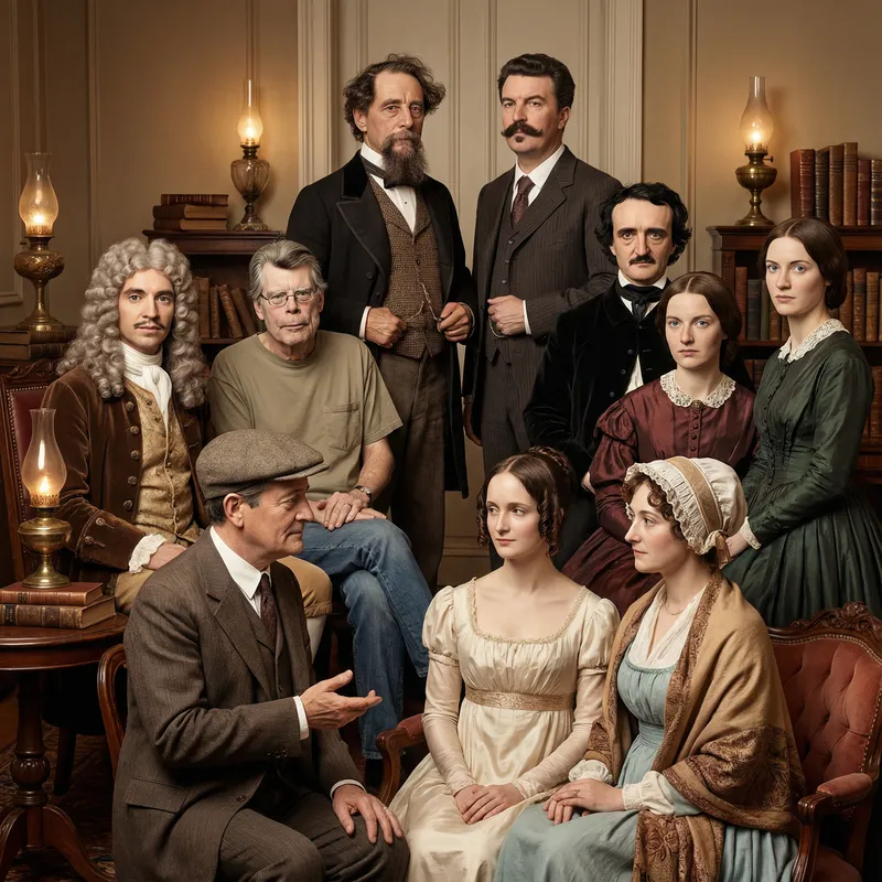 Literary Giants: Molière to Jane Austen Portraits | AI Art Generator ...