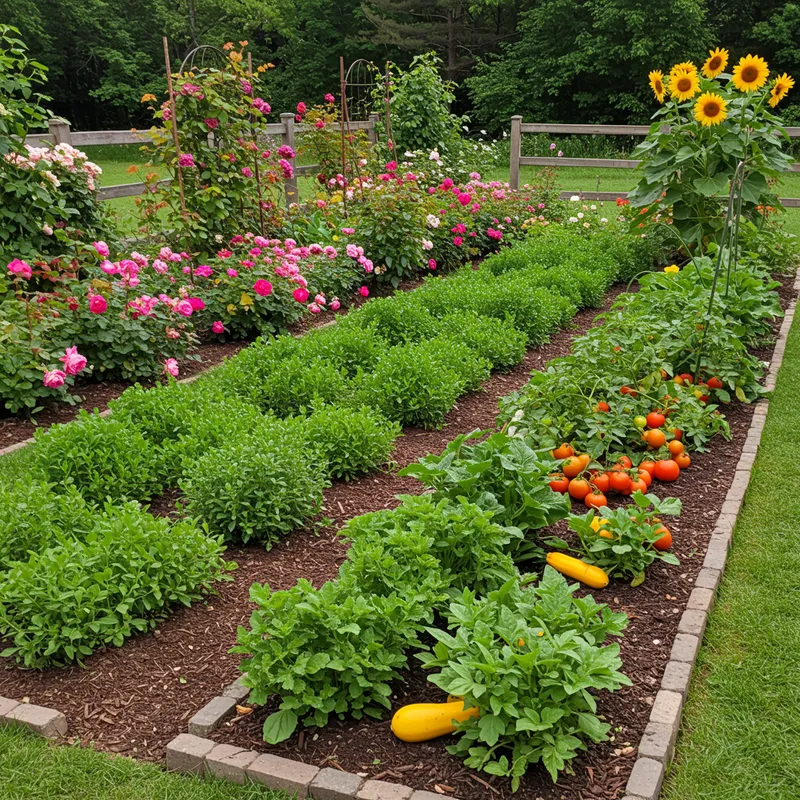 Flower and Vegetable Garden Ideas | AI Art Generator | Easy-Peasy.AI