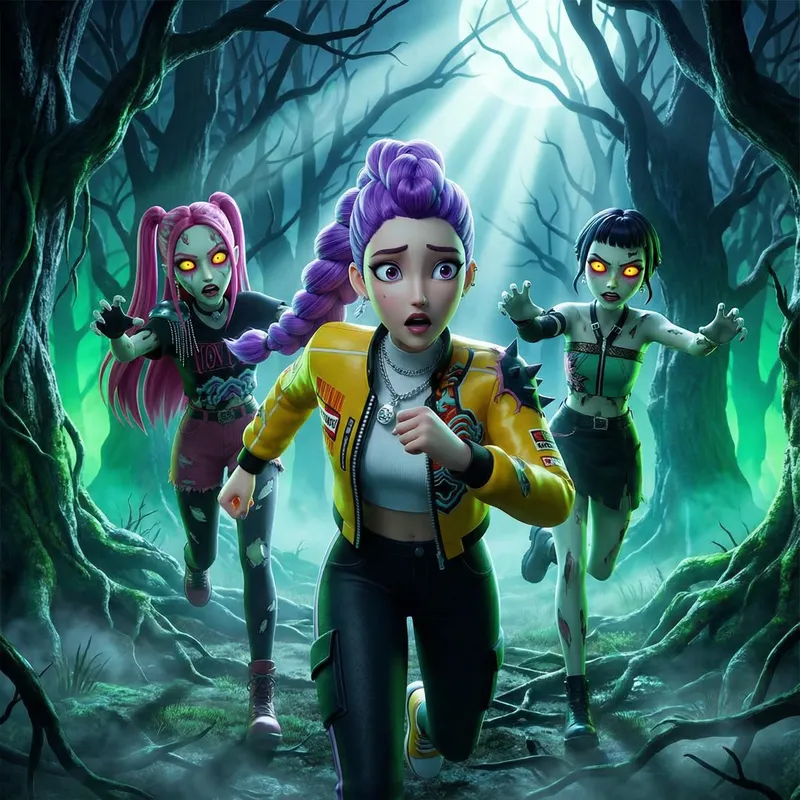 Eerie Zombie Chase: Thrilling YouTube Thumbnail Design | AI Art ...