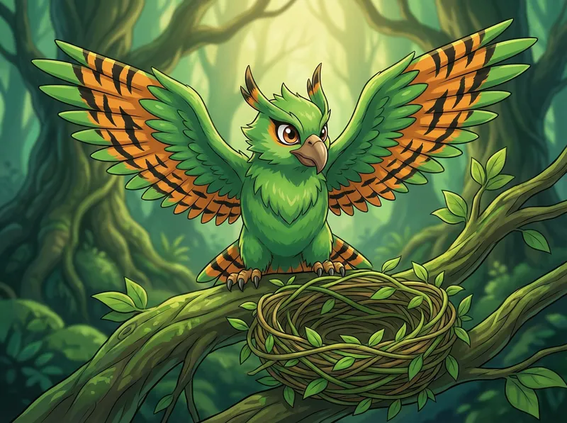 Tigaleaf: The Vibrant Grass/Flying Pokémon | AI Art Generator | Easy ...