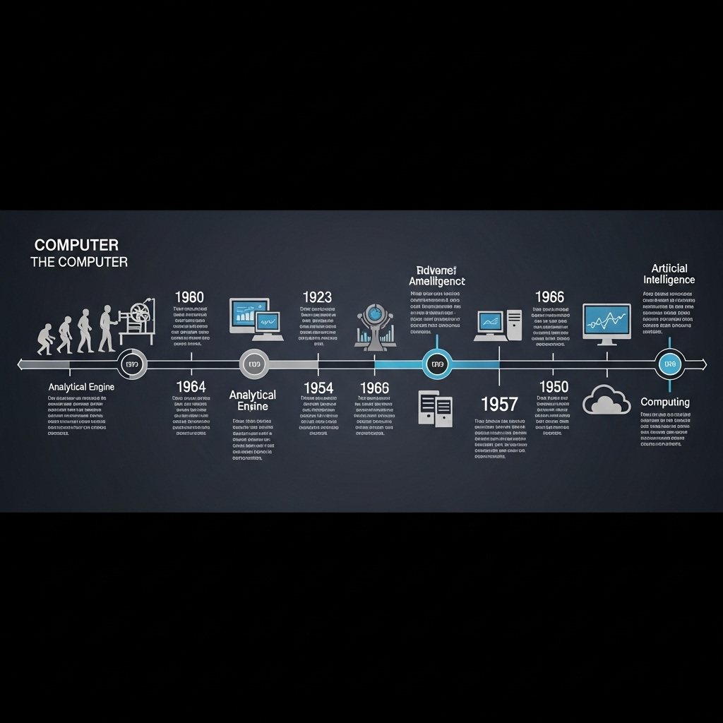 Infographic Timeline History Of Computer