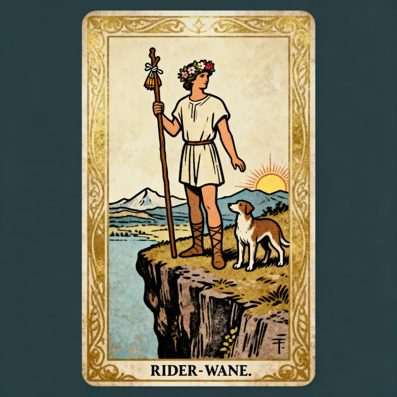 The Fool Tarot Card Illustration in Rider-Waite Style | AI Art ...